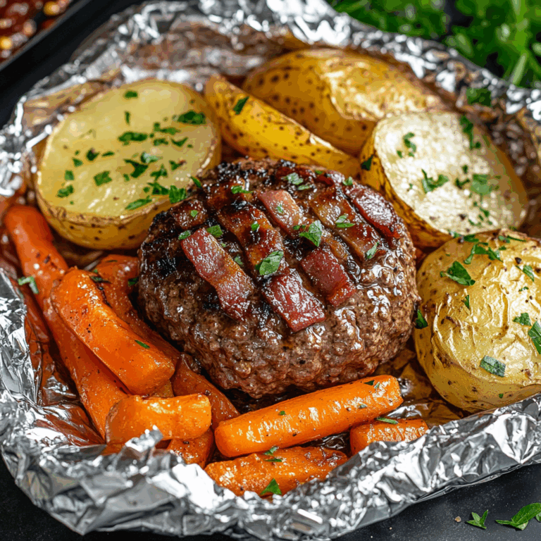 Burger Dinner Foil Packets - The recipe mingle