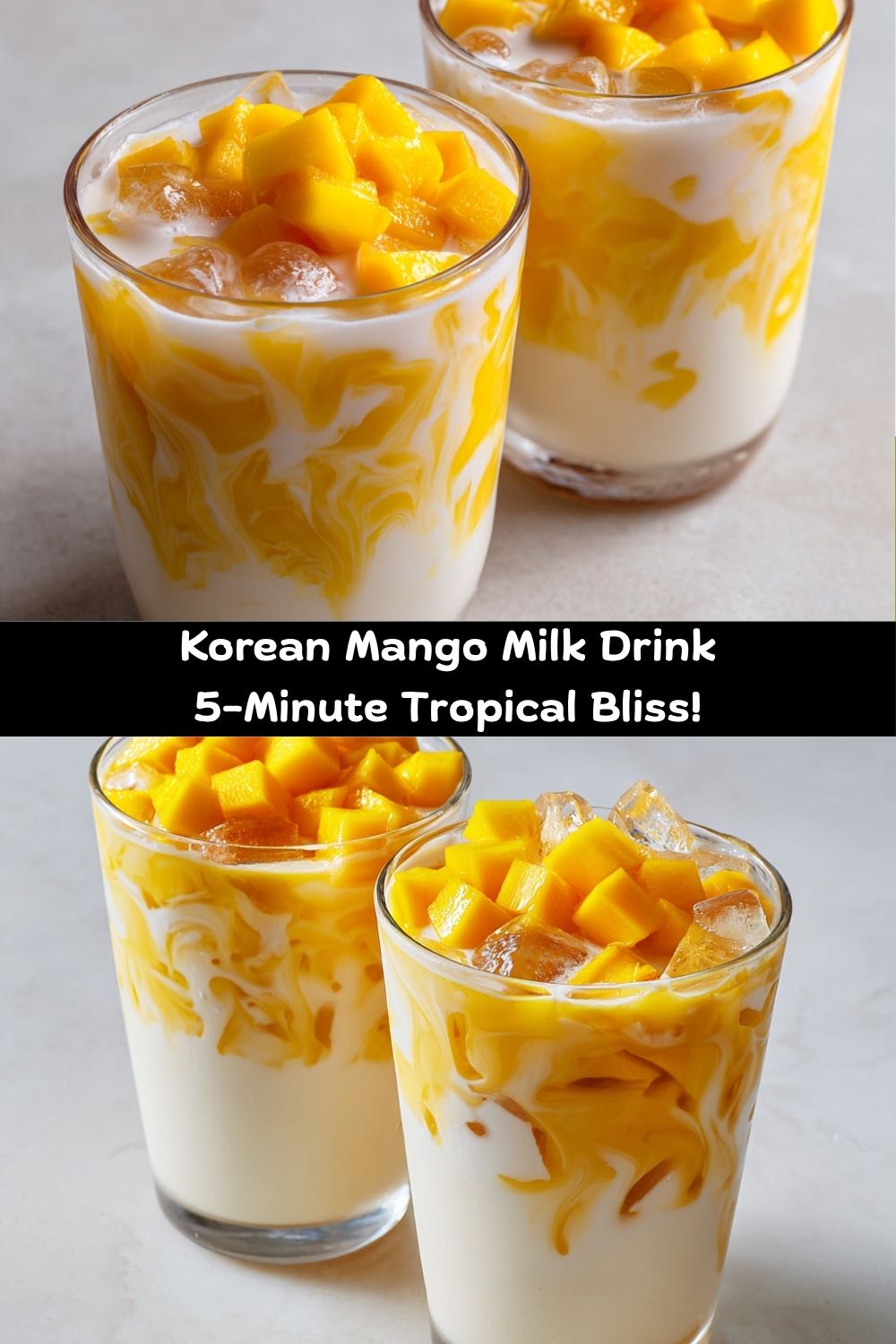 Korean Fresh Mango Milk Drink - The recipe mingle
