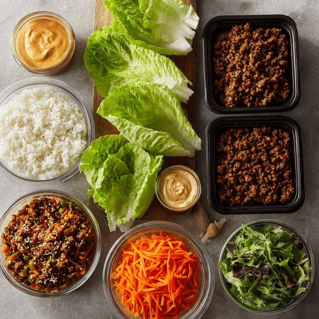 Bulgogi Ground Beef Lettuce Wrap Prep Boxes - The recipe mingle