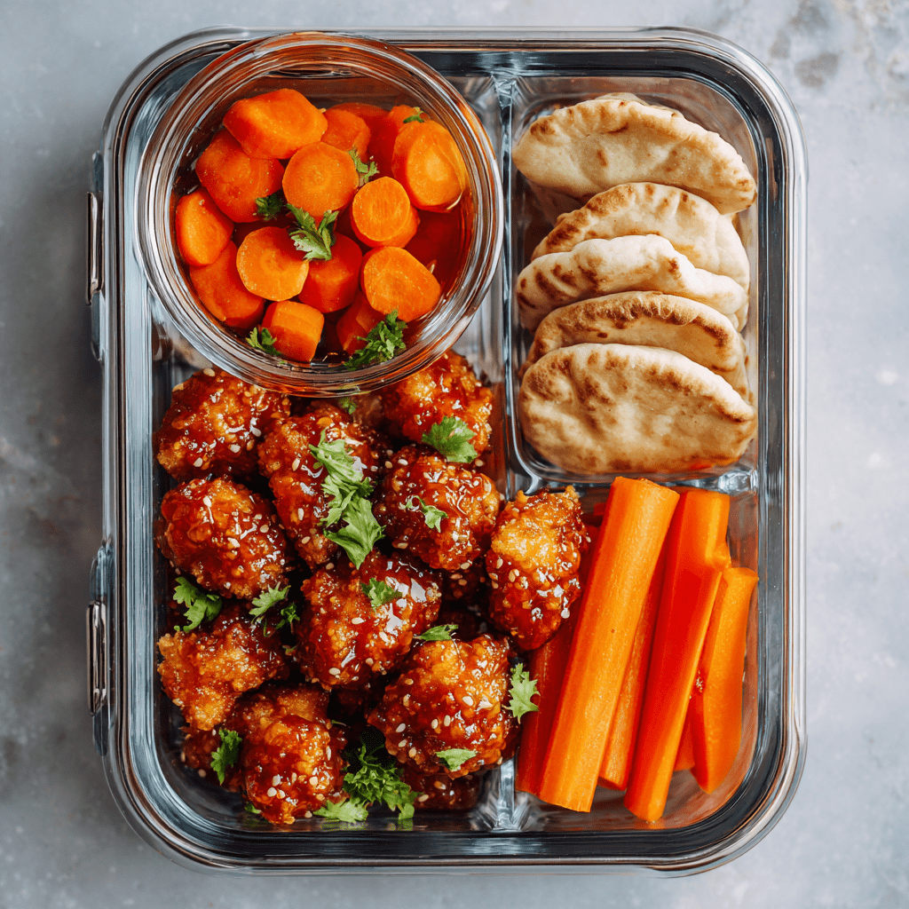 Crispy Peach Popcorn Chicken Meal Prep - The recipe mingle