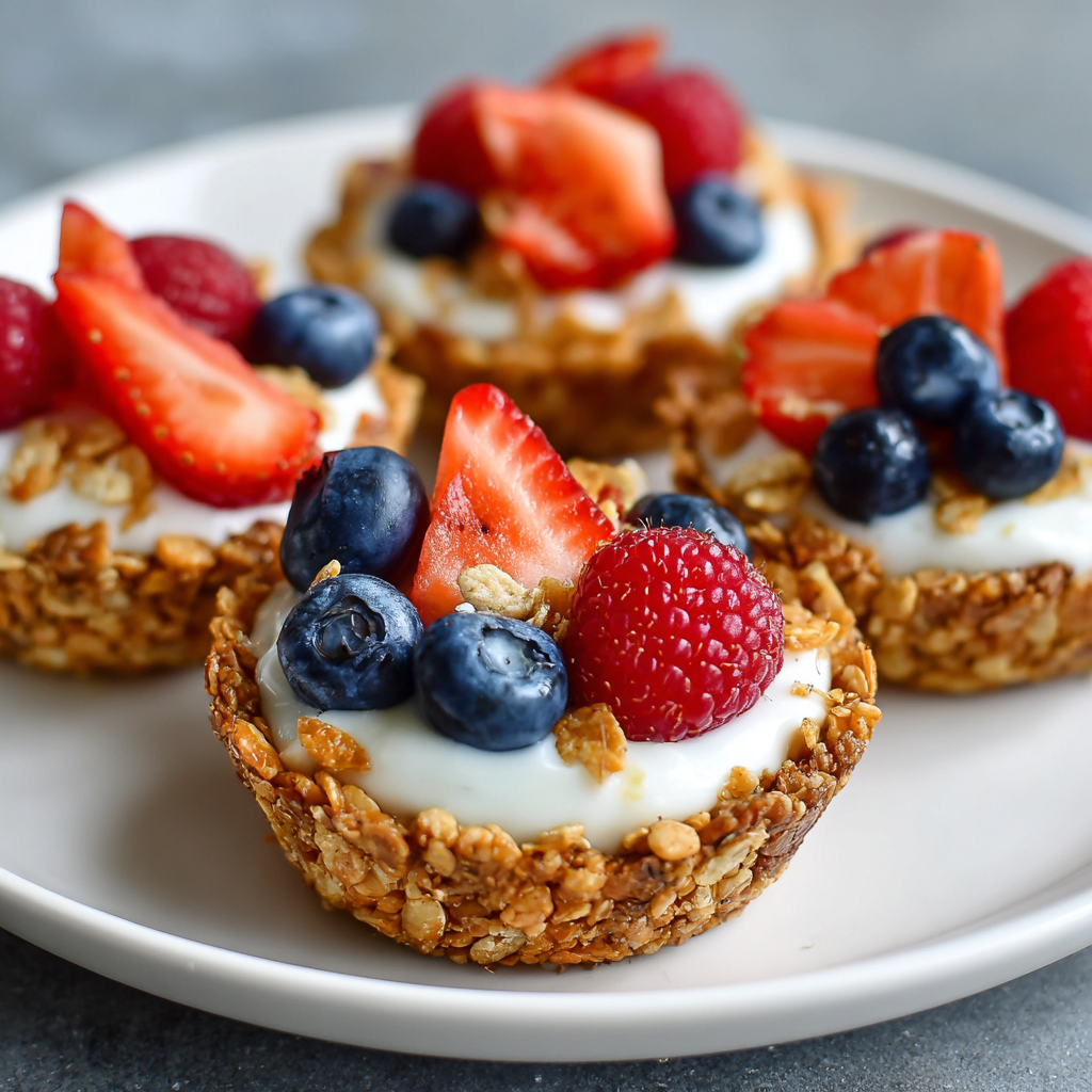 Cereal Crust Yogurt Tarts - The recipe mingle
