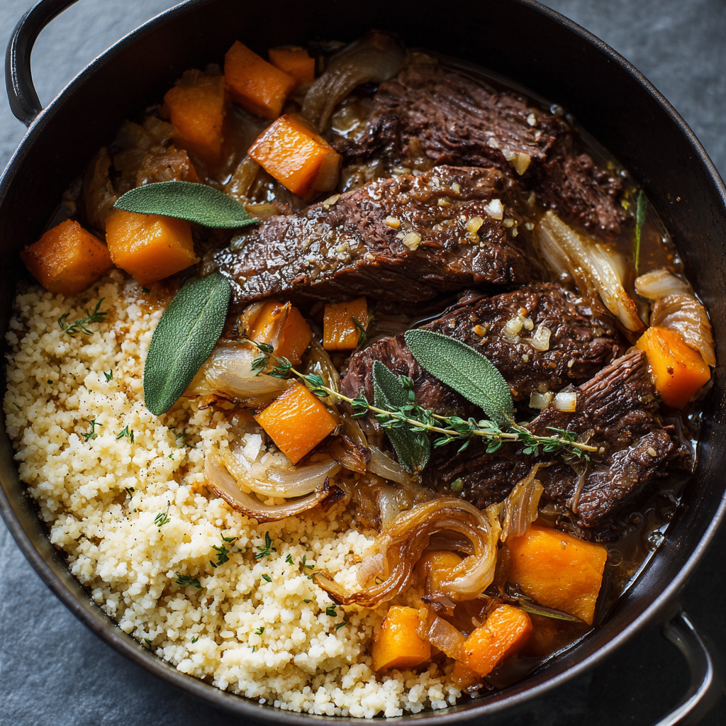 Cider Braised Pot Roast with Caramelized Onions and Cauliflower Rice ...