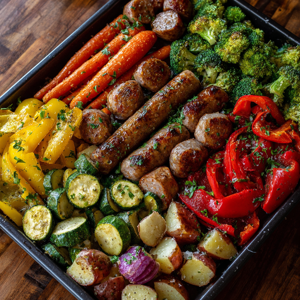 Meal Prep One Pan Italian Sausage and Veggies - The recipe mingle