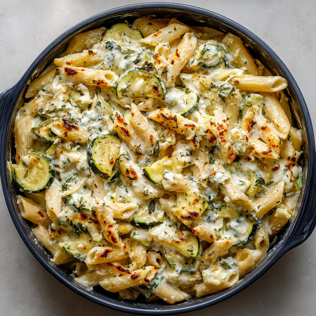 Baked Boursin Zucchini Pasta - The recipe mingle