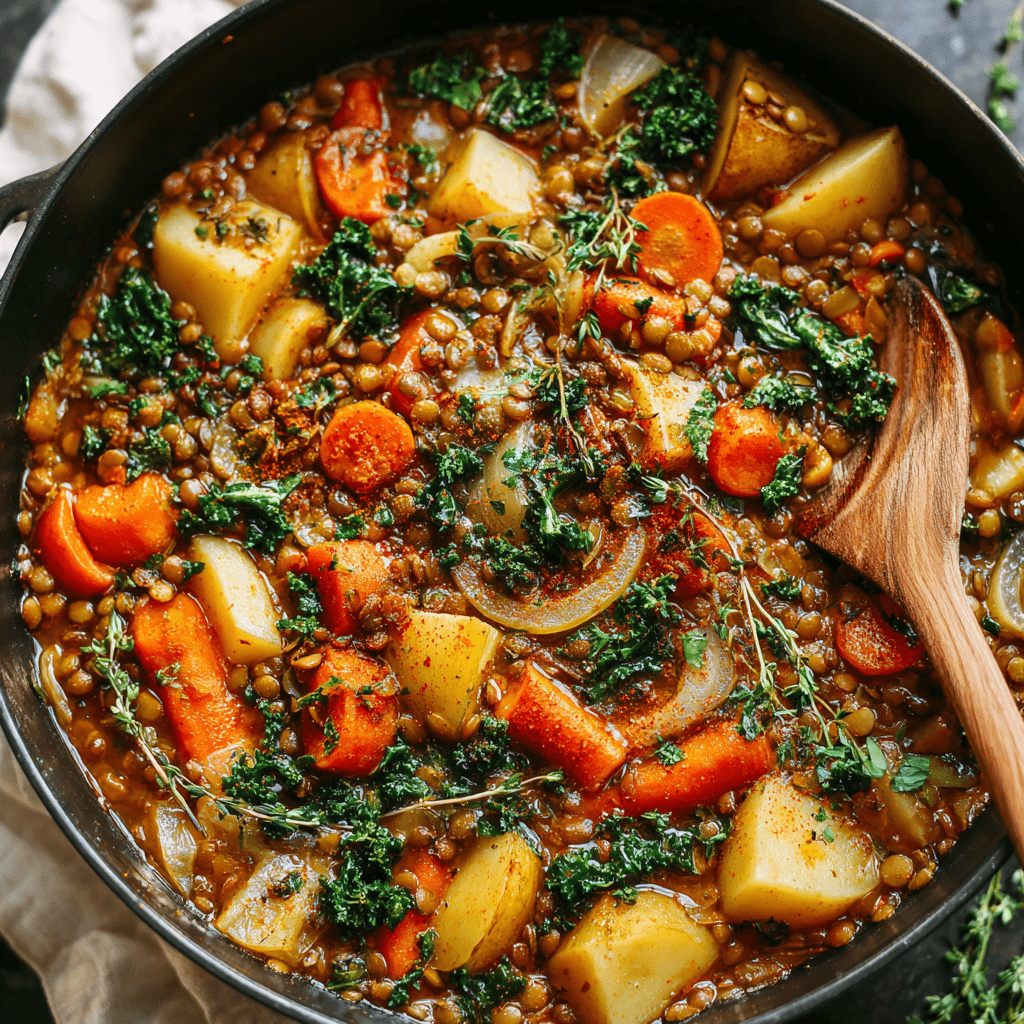 Hearty Lentil Stew with Carrots & Potatoes (Vegan & Filling) - The ...