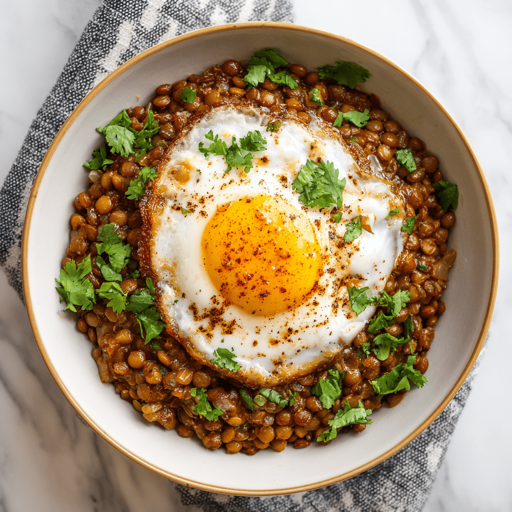 Savory Spiced Brown Lentils with Onion & Garlic - The recipe mingle
