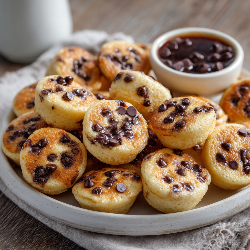 Mini Chocolate Chip Pancake Bites - The recipe mingle