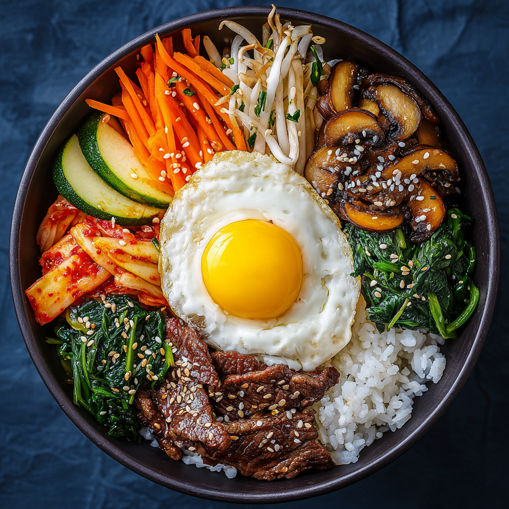 Bibimbap Korean Mixed Rice and Veggies Bowl - The recipe mingle