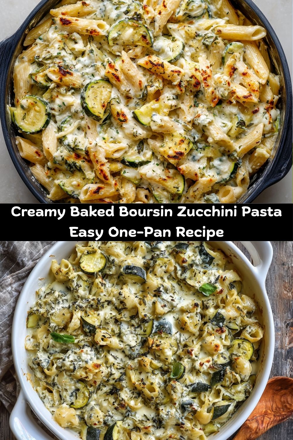 Baked Boursin Zucchini Pasta - The recipe mingle