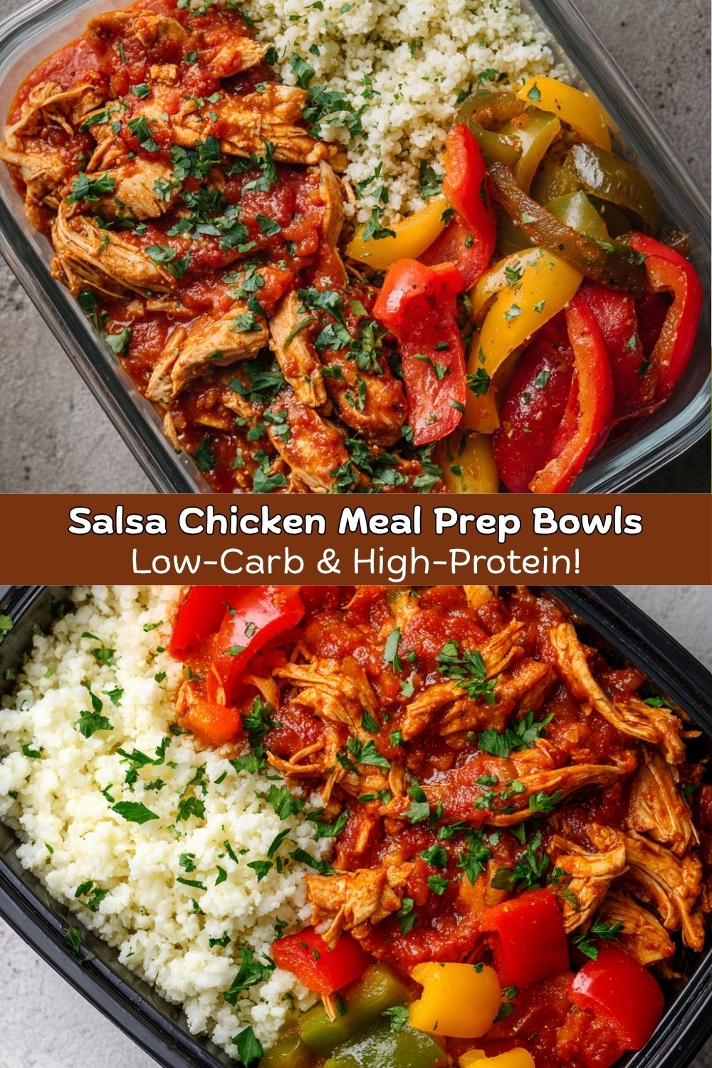 Salsa Chicken with Cauliflower Rice & Bell Peppers - The recipe mingle