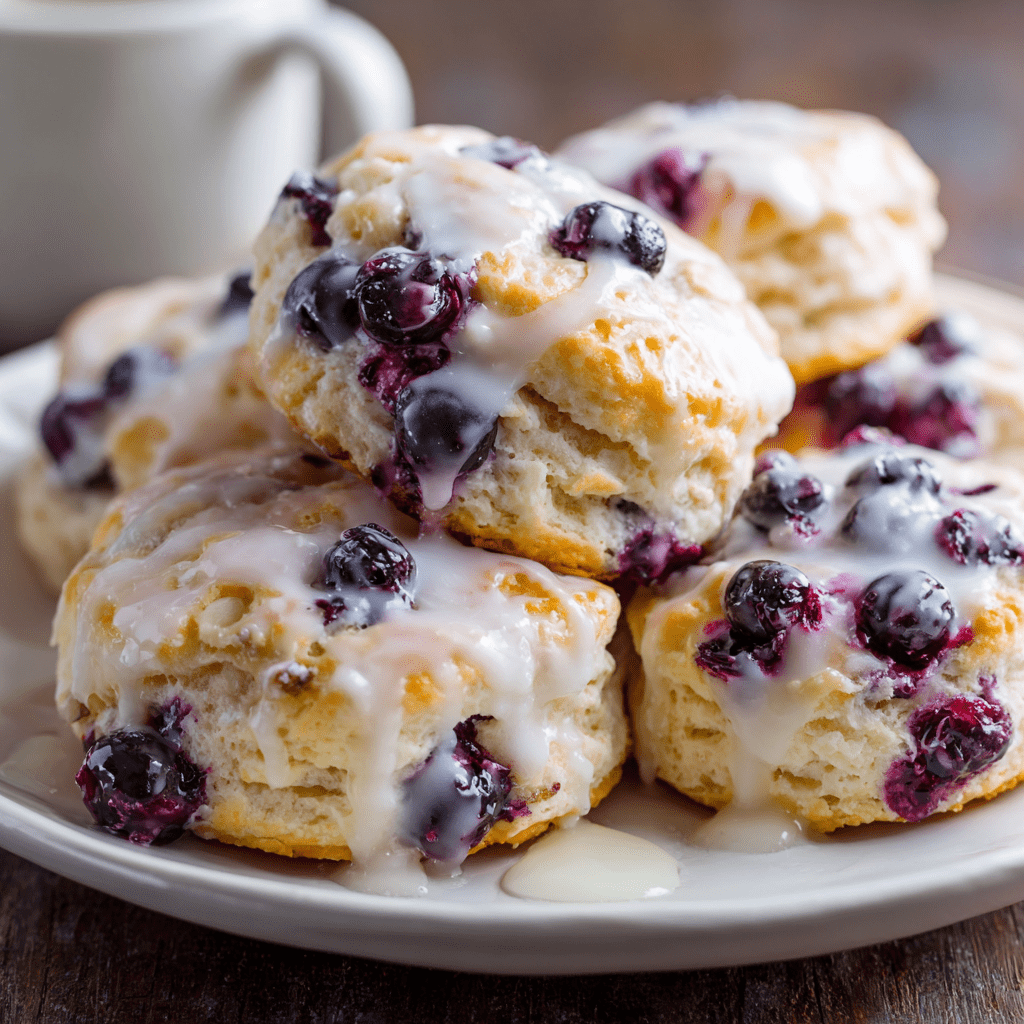 LEMON VANILLA BLUEBERRY BISCUITS - The recipe mingle