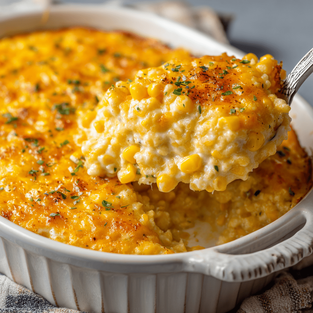 CHEESY CREAM CHEESE CORN CASSEROLE - The recipe mingle