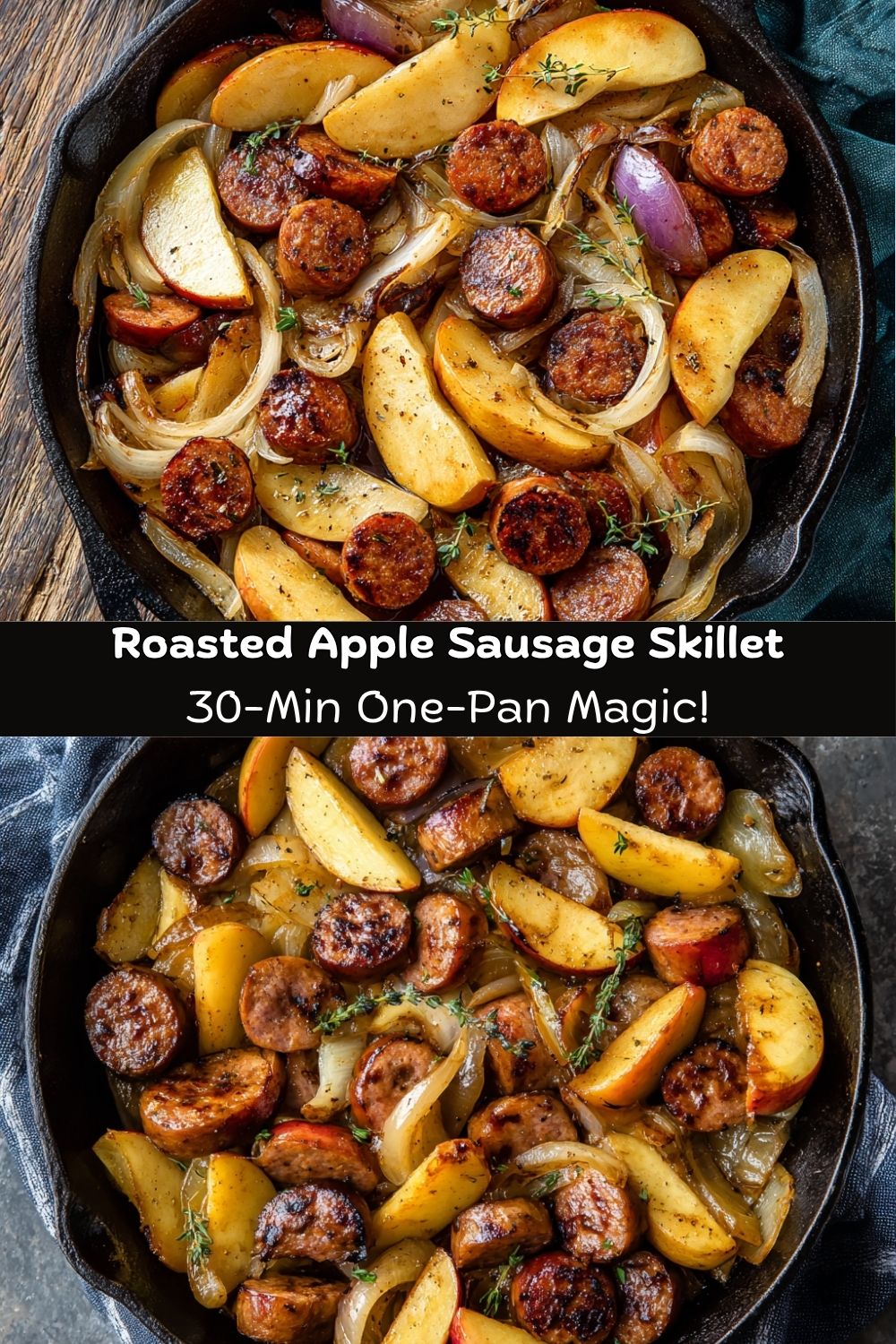 Roasted Apple & Sausage Skillet - The recipe mingle