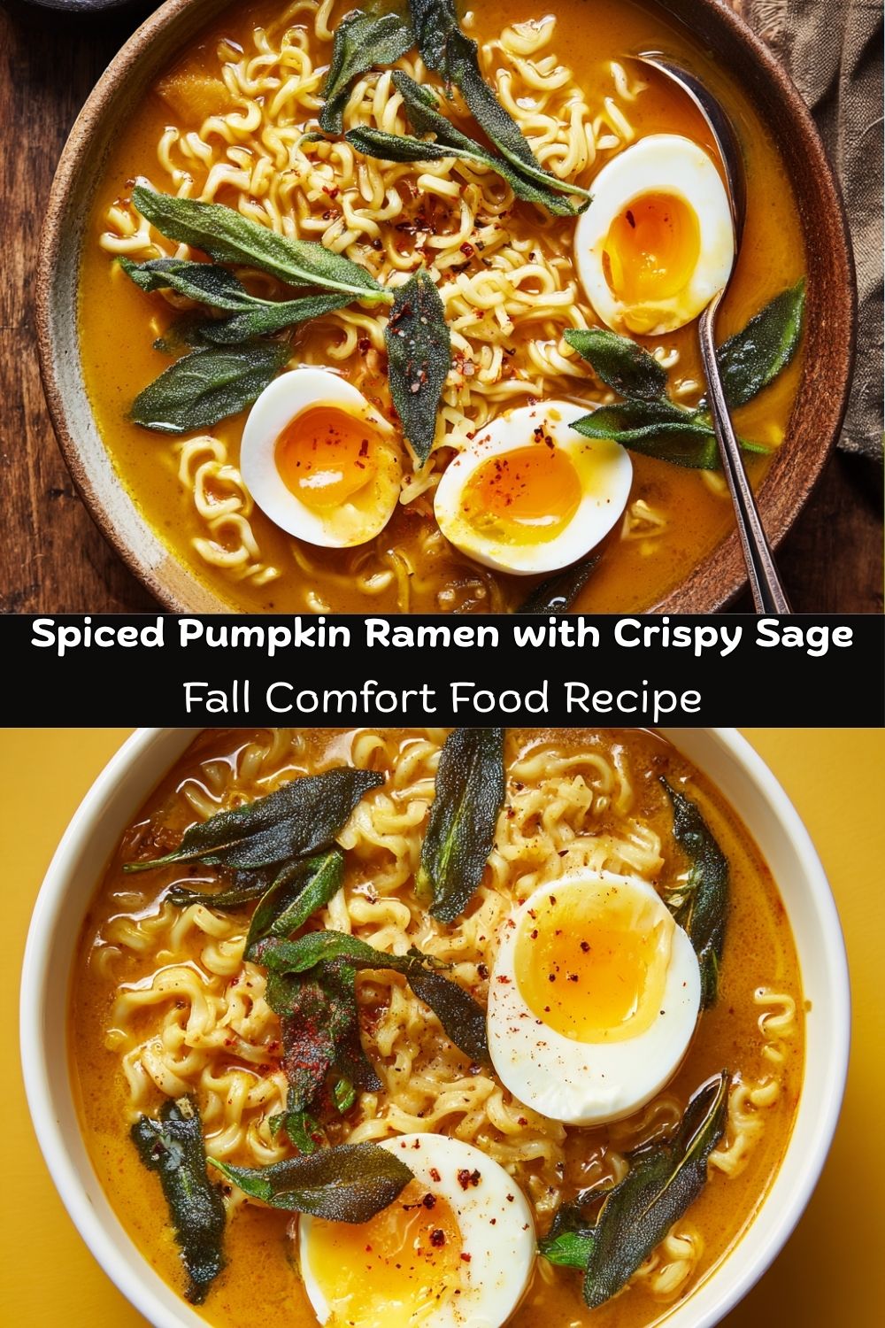 Spiced Pumpkin Ramen with Crispy Sage - The recipe mingle