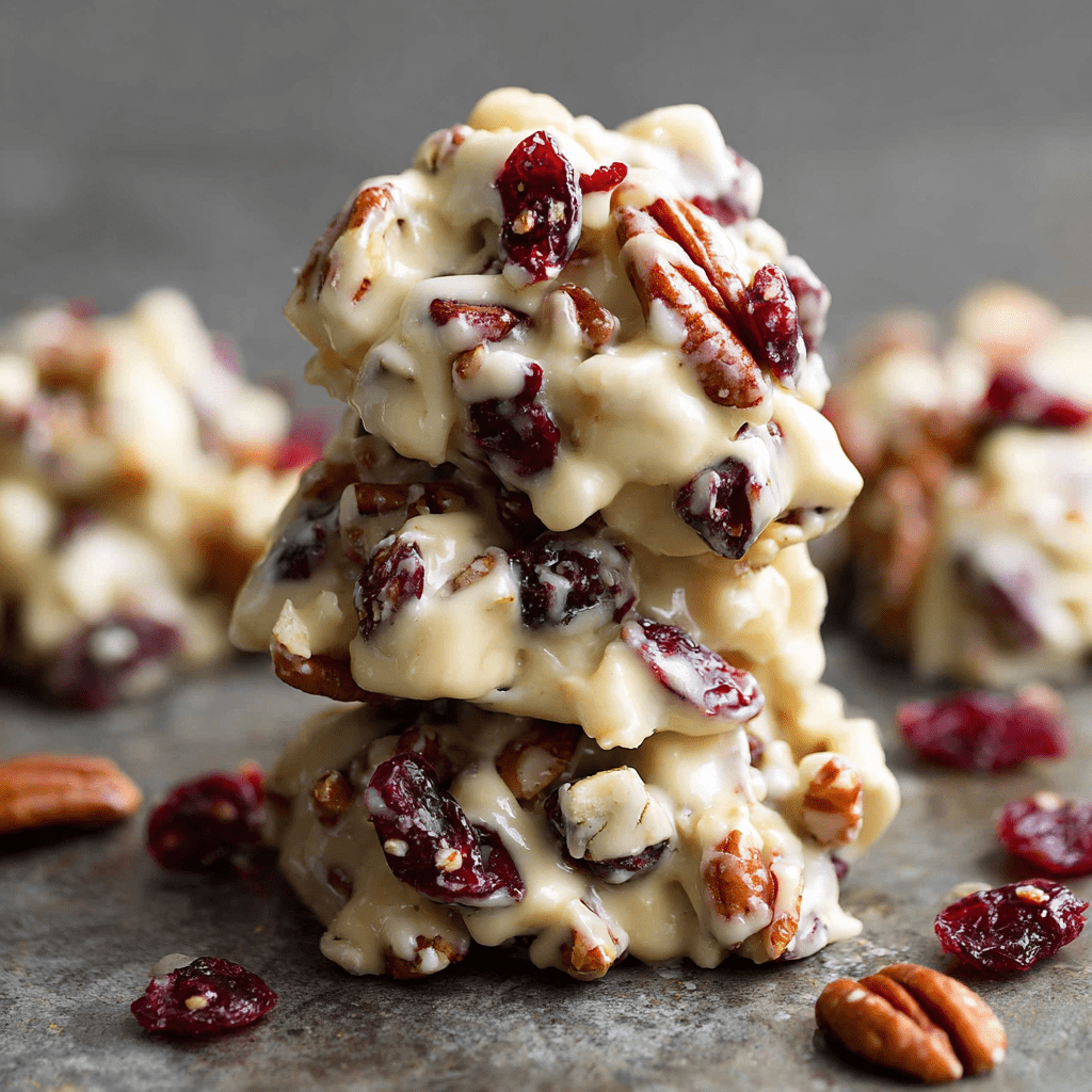 White Chocolate Cranberry Pecan Clusters - The recipe mingle