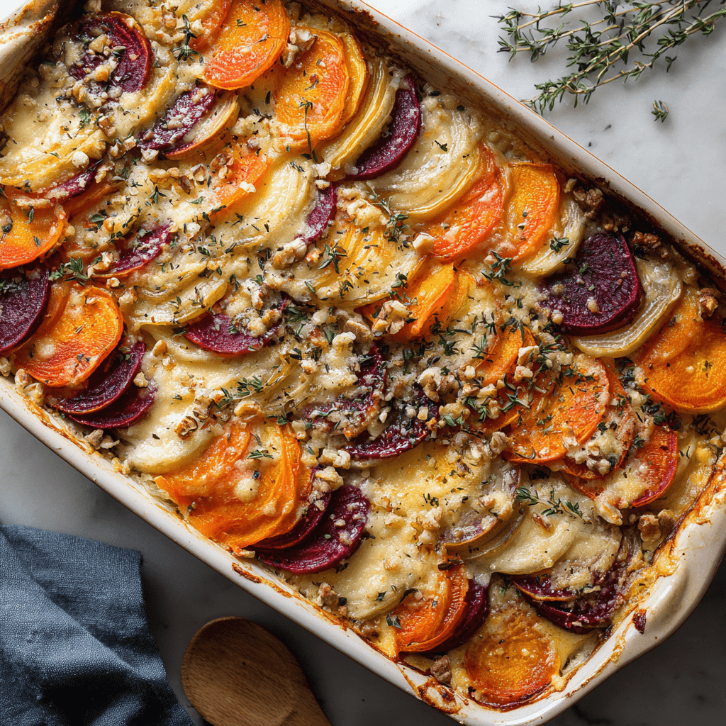 Cheesy Root Vegetable Gratin – Elevated & Irresistible - The recipe mingle