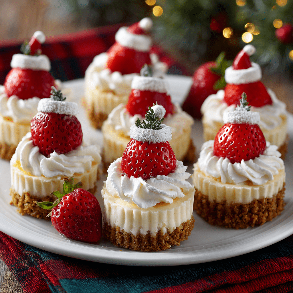 Santa Hat Cheesecake Bites - The recipe mingle