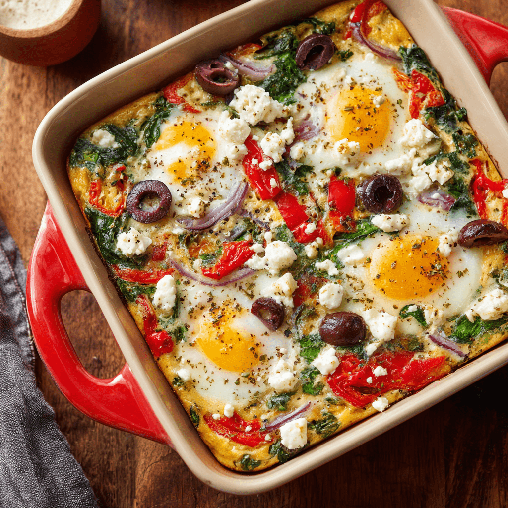 Mediterranean Veggie Breakfast Bake - The recipe mingle