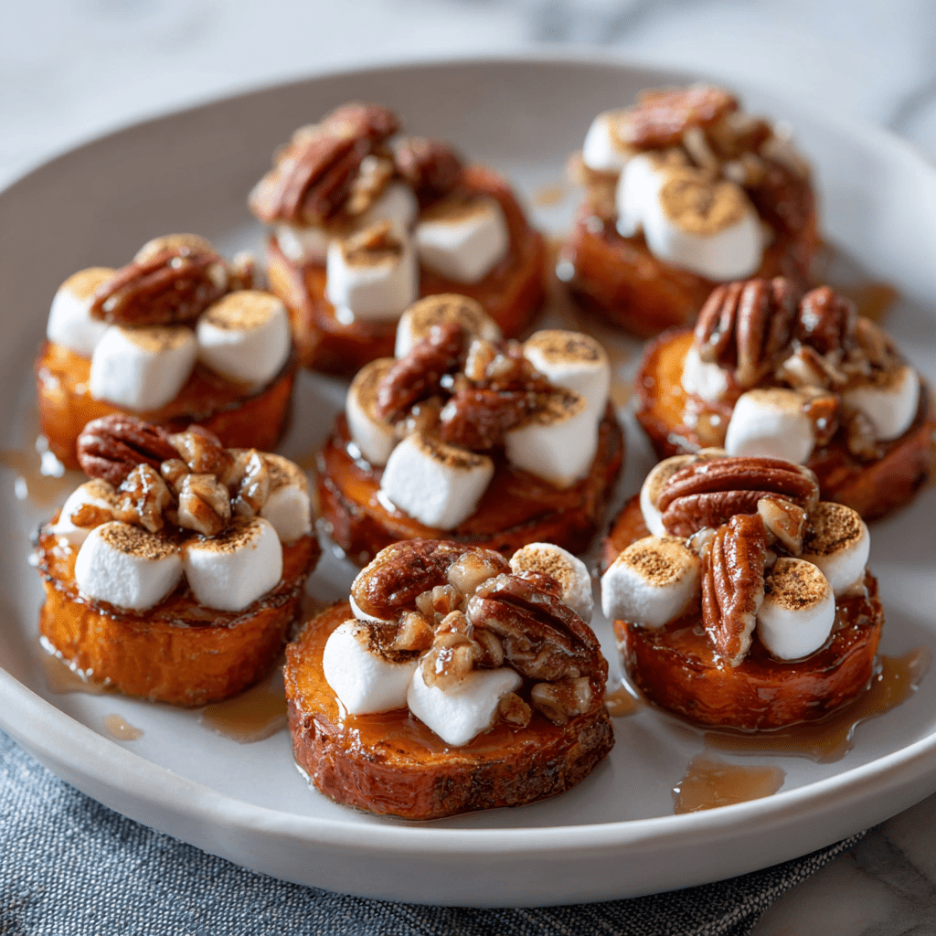 Sweet Potato Bites with Marshmallow, Pecans & Maple Butter Glaze - The ...