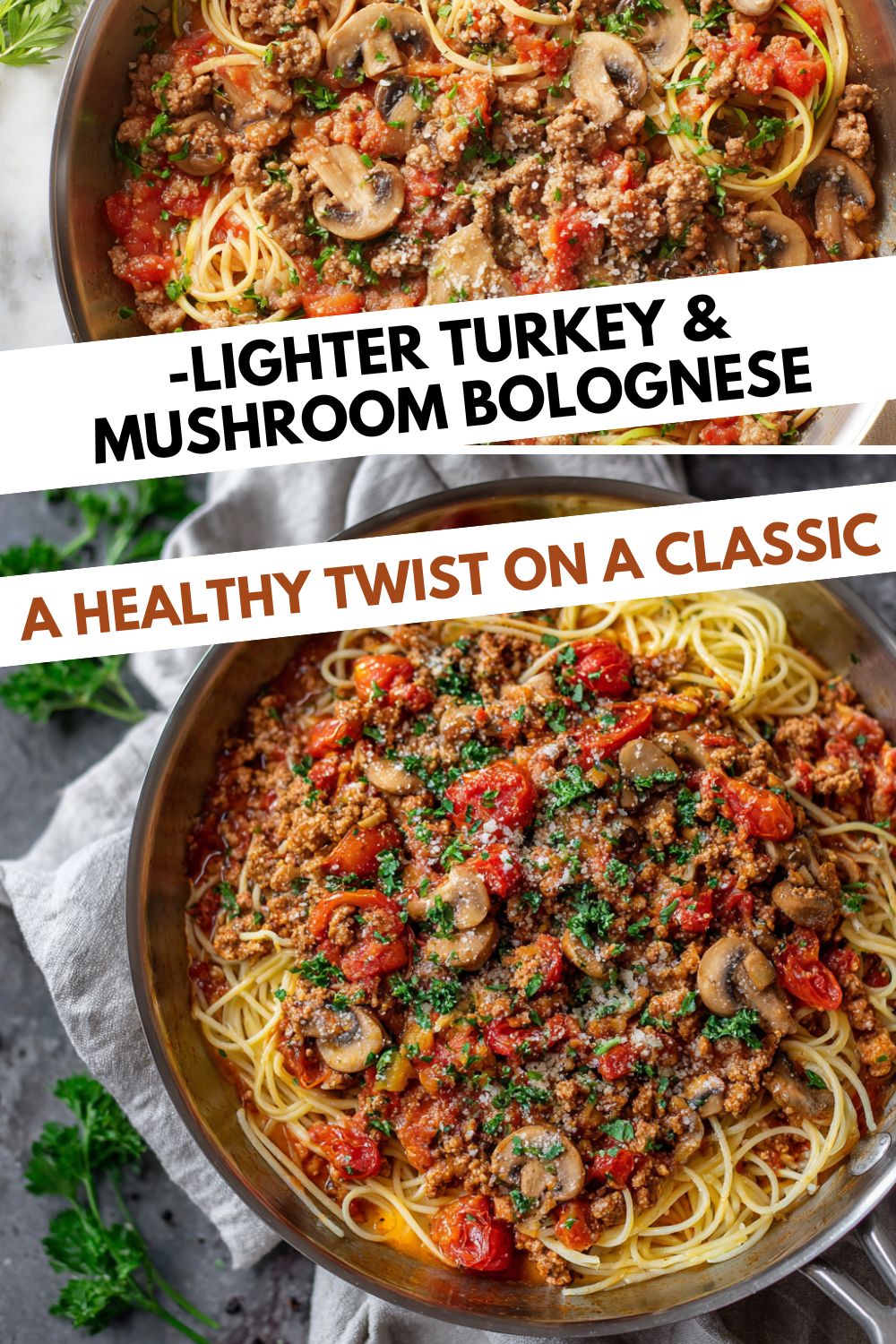 Turkey & Mushroom Bolognese - The recipe mingle