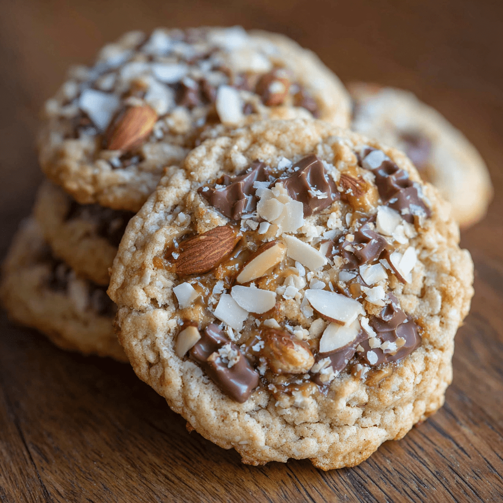 Toffee Almond Crunch Cookies : Soft, Chewy and Packed with Texture ...
