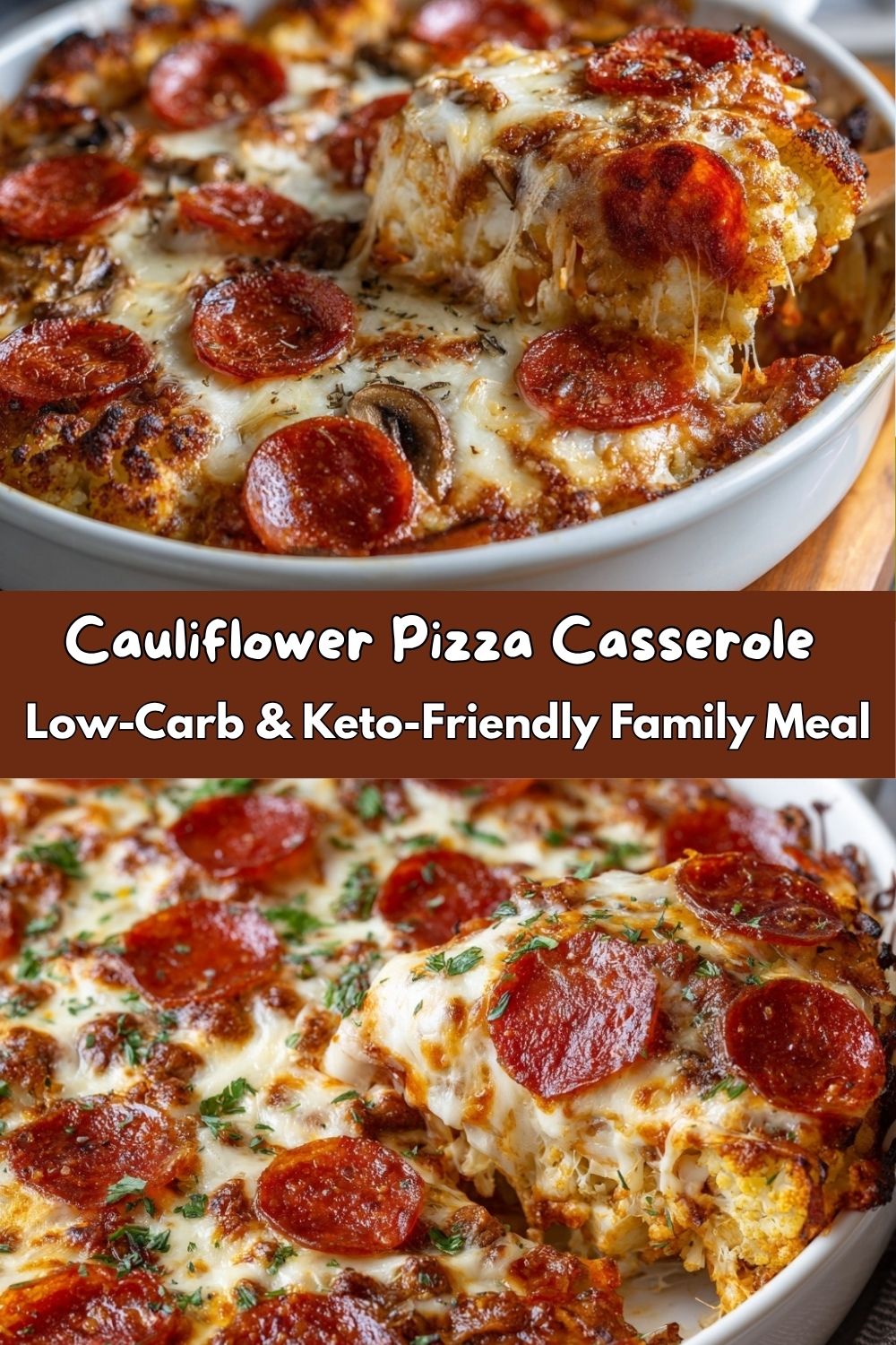 Cauliflower Pizza Casserole - The recipe mingle