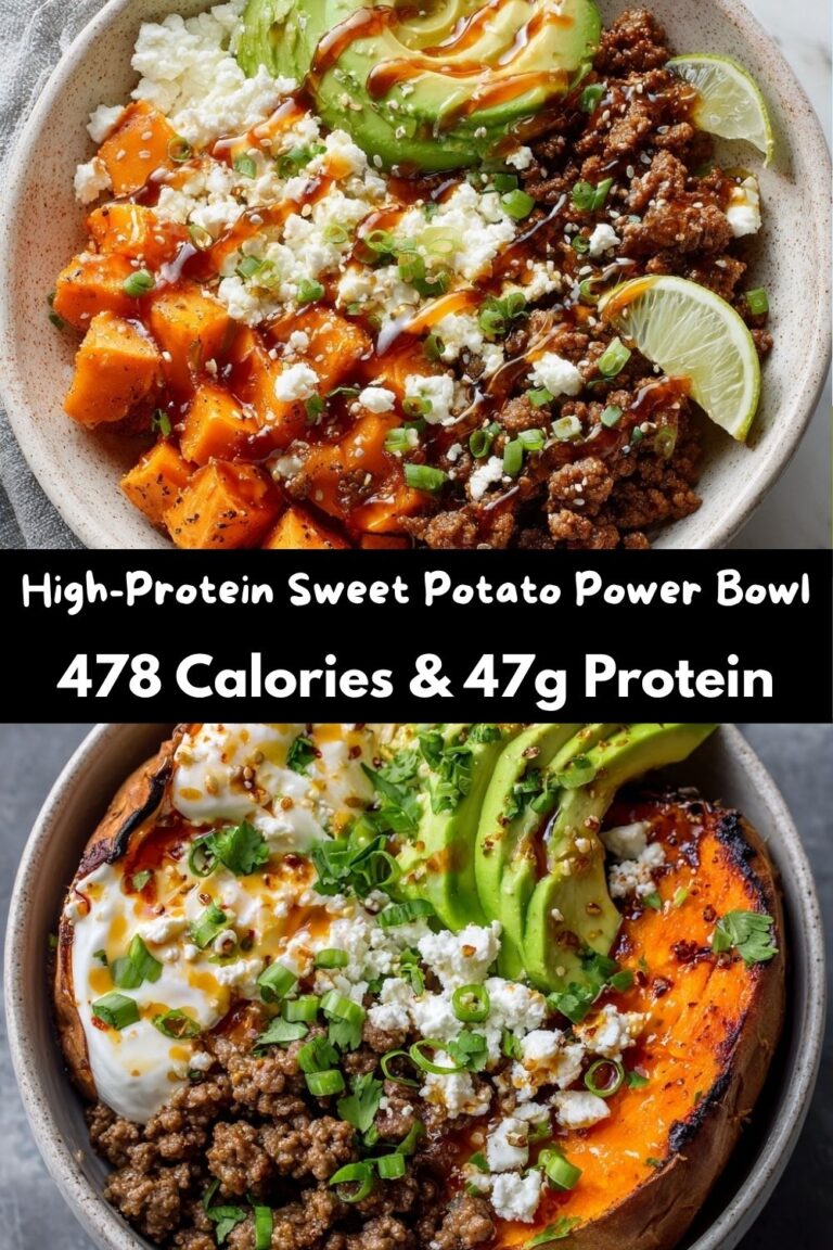 High-Protein Sweet Potato Power Bowl : 478 Calories, 47g Protein - The ...