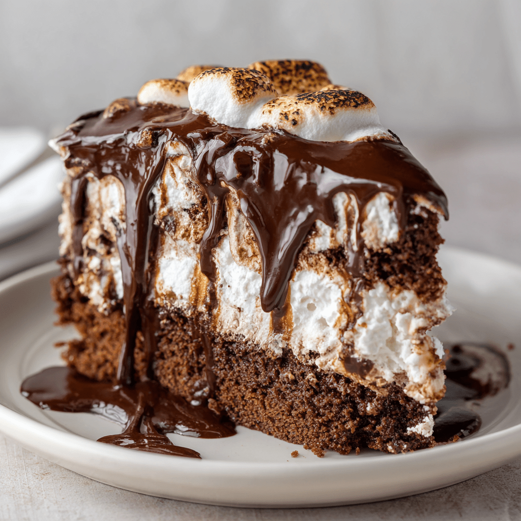 Chocolate Marshmallow Cake with Dark Chocolate Ganache : Rich, Fudgy ...