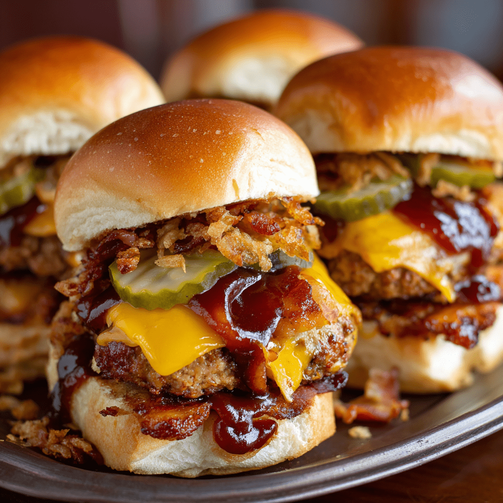 BBQ Bacon Cheeseburger Meatloaf Sliders : Ultimate Game Day Mini Bites ...