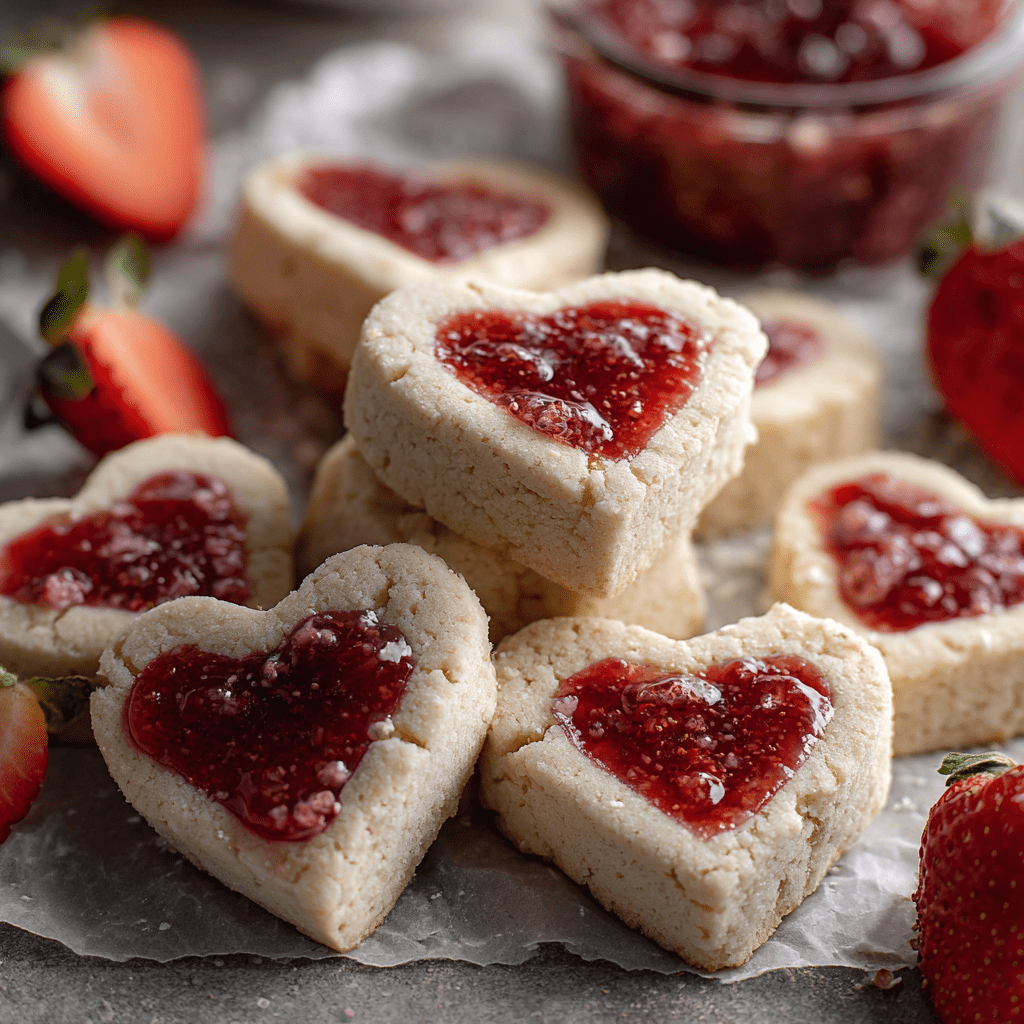 Heart-Shaped Strawberry Shortbread Cookies Recipe - The recipe mingle