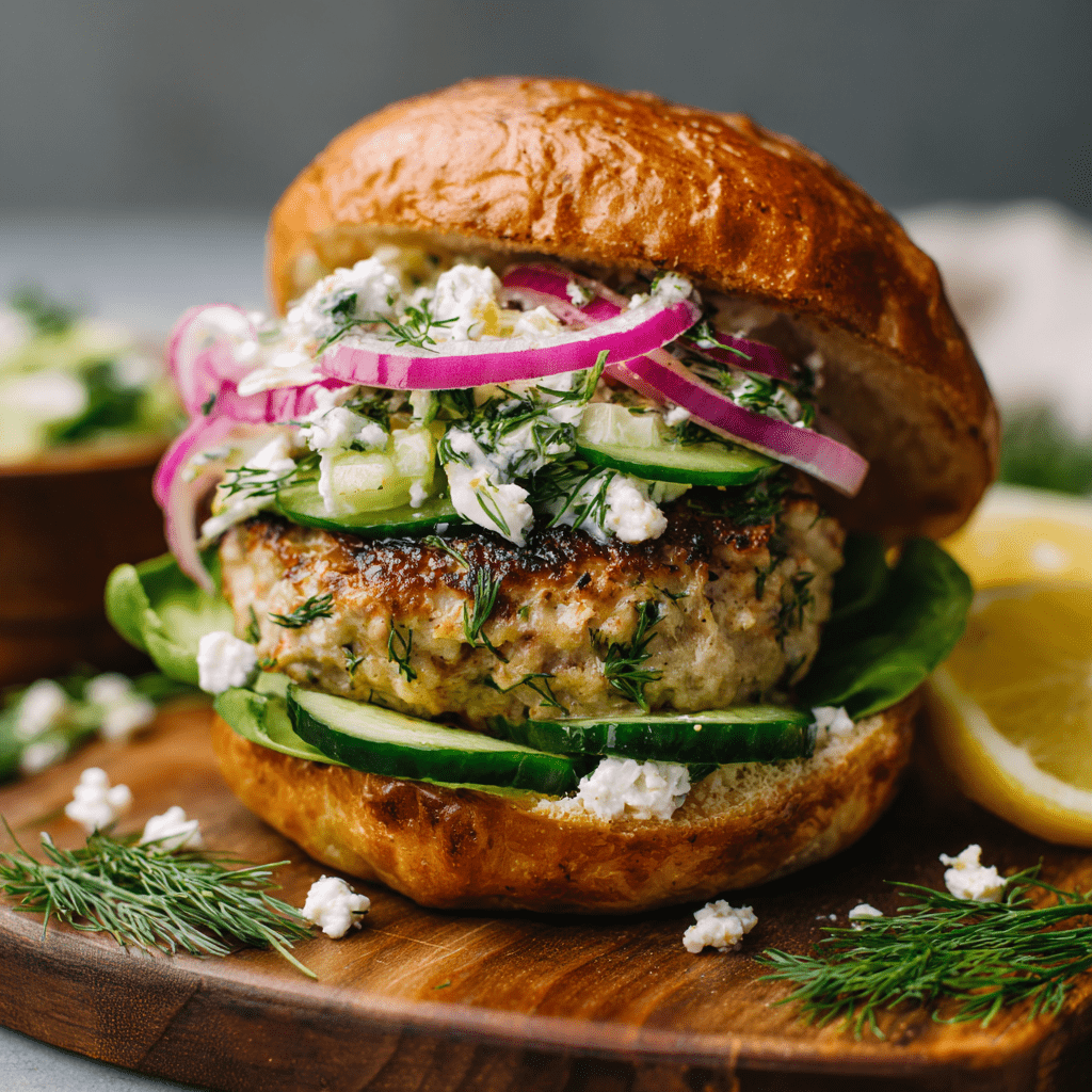Lemon Dill Turkey Burgers with Greek Slaw : Fresh, Juicy ...