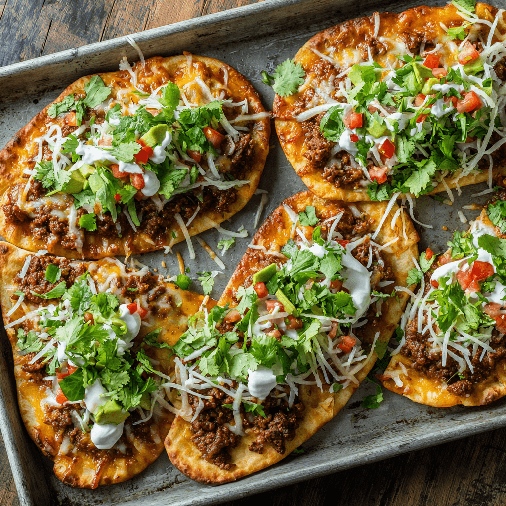 Beef Taco Flatbread Pizzas : Quick, Cheesy, 10-Minute Tex-Mex Fix - The ...