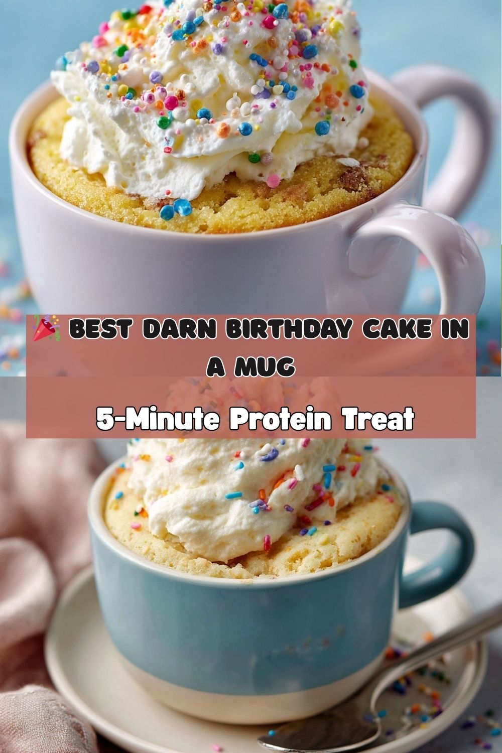 Birthday Cake Microwave Mug Cake : Quick, High-Protein Celebration in a ...