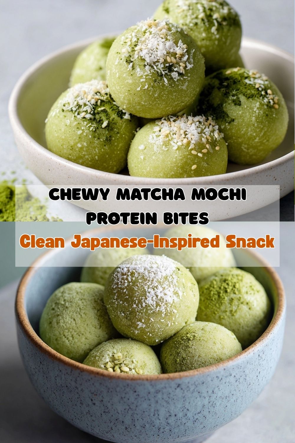 Chewy Matcha Mochi Protein Bites : A Clean, Green Japanese-Inspired ...