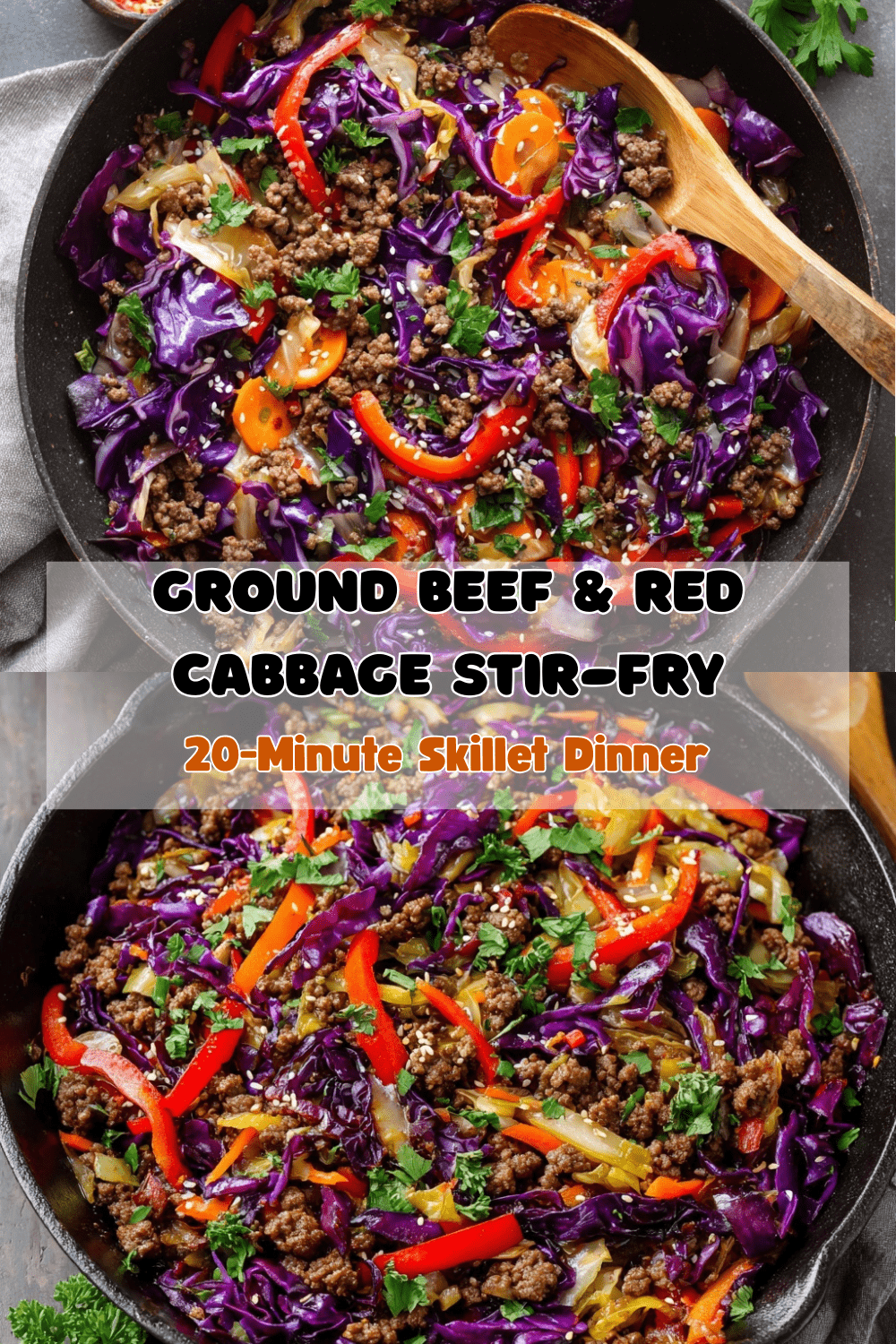 Ground Beef & Red Cabbage Stir-Fry (20-Minute Skillet Dinner) - The ...