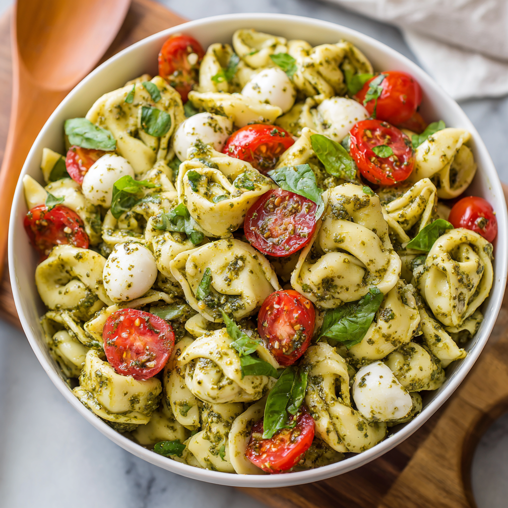 Cold Tortellini Pesto Salad :Fresh, Flavorful & Perfect for Picnics ...