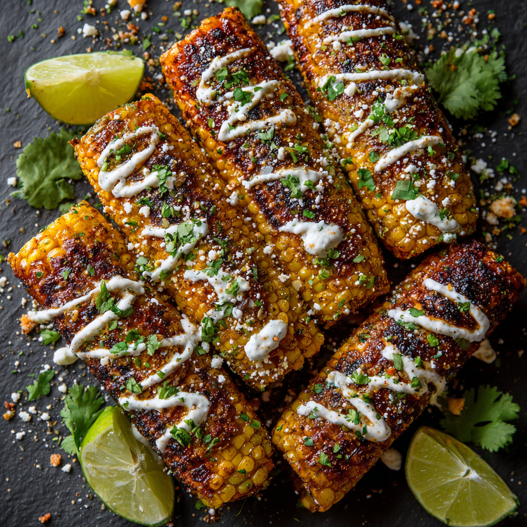 Tailgate Street Corn Ribs with Tajín, Cotija, and Lime Crema - The ...