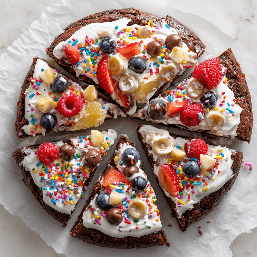 Brownie Pizza : A Fun, Fudgy Dessert Everyone Loves - The recipe mingle