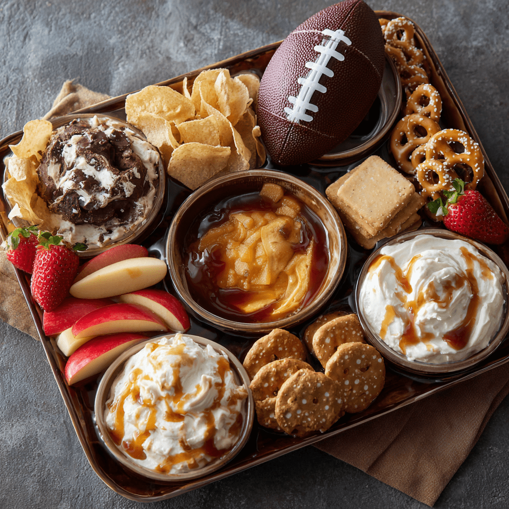 Touchdown Dessert Dip Flight : Brownie Batter, Peach Cobbler & Pumpkin ...