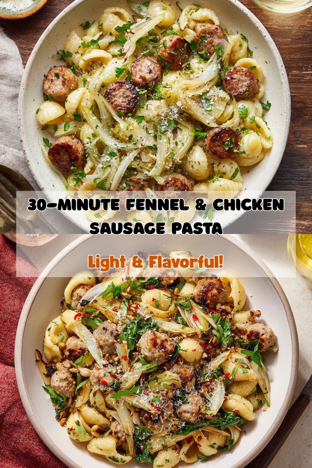 Pasta with Fennel and Herbed Chicken Sausage (Gnocchetti Sardi con ...