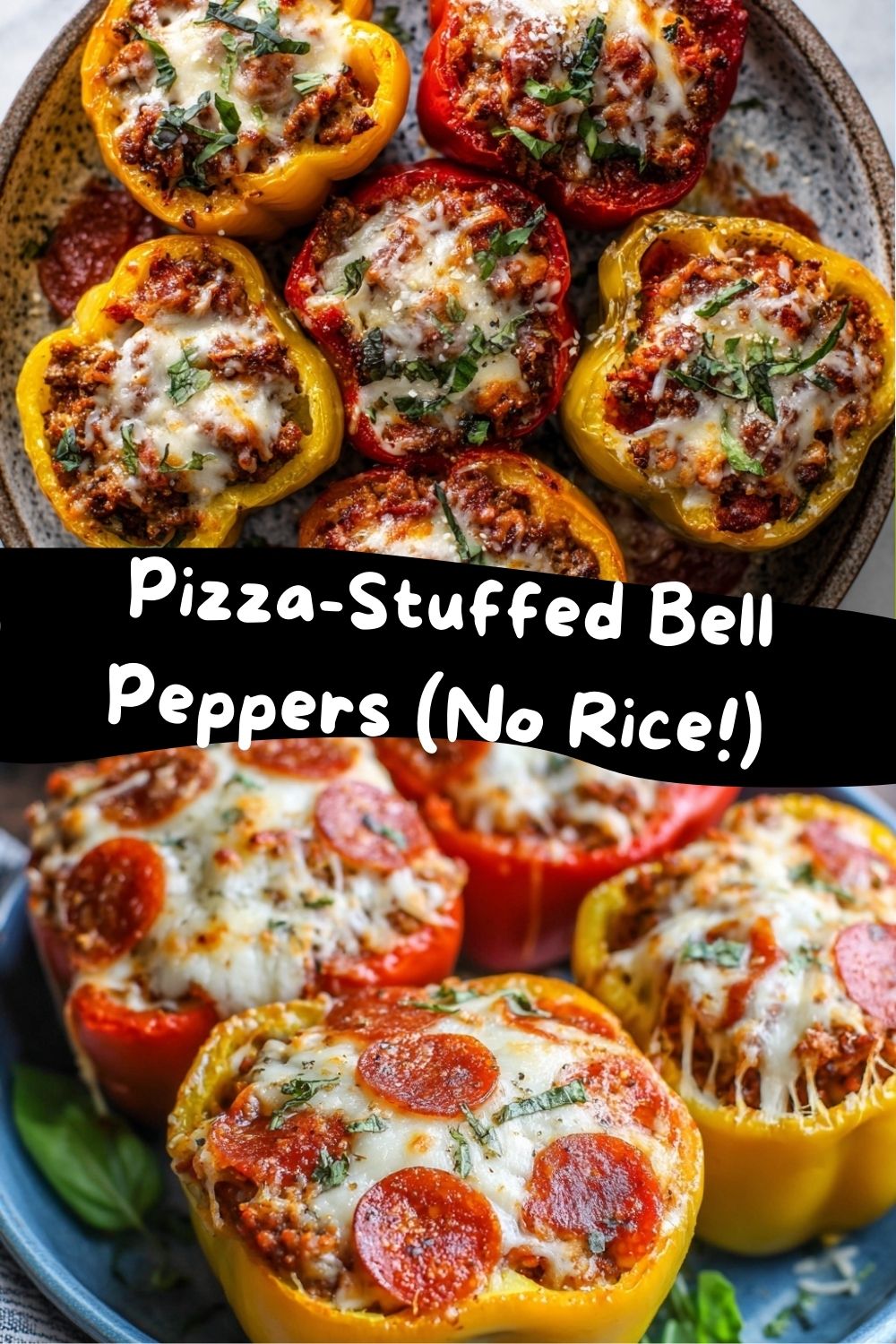 Pizza-Style Stuffed Bell Peppers (No Rice) : Sausage, Marinara & Melty ...