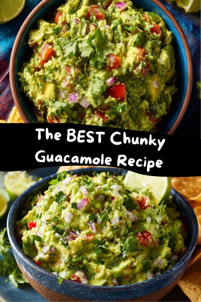 Chunky Guacamole with Lime & Cilantro : Fresh, Bold, and Scoop-Ready ...