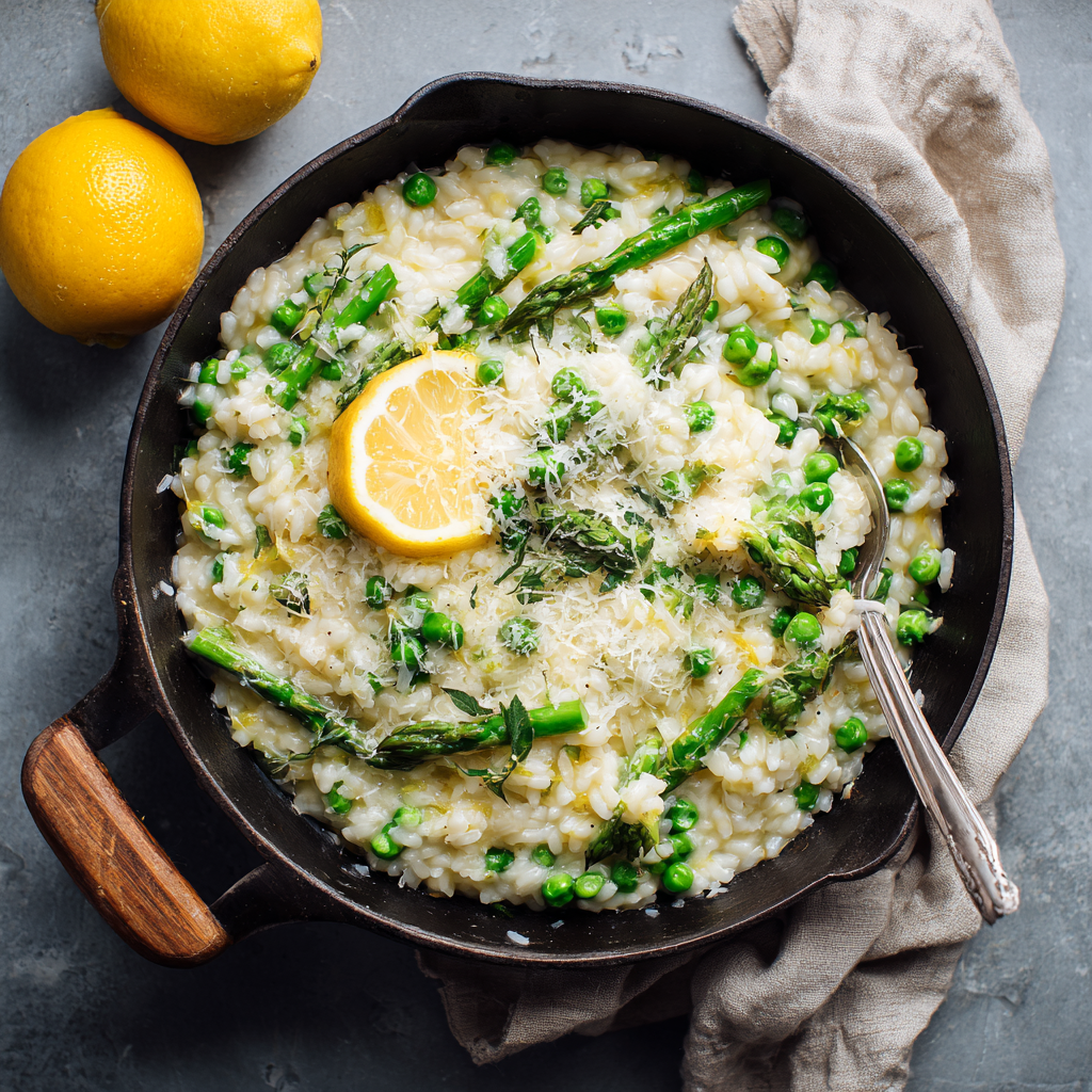 Spring Risotto with Lemon & Parmesan : Creamy, Bright, and Seasonal ...