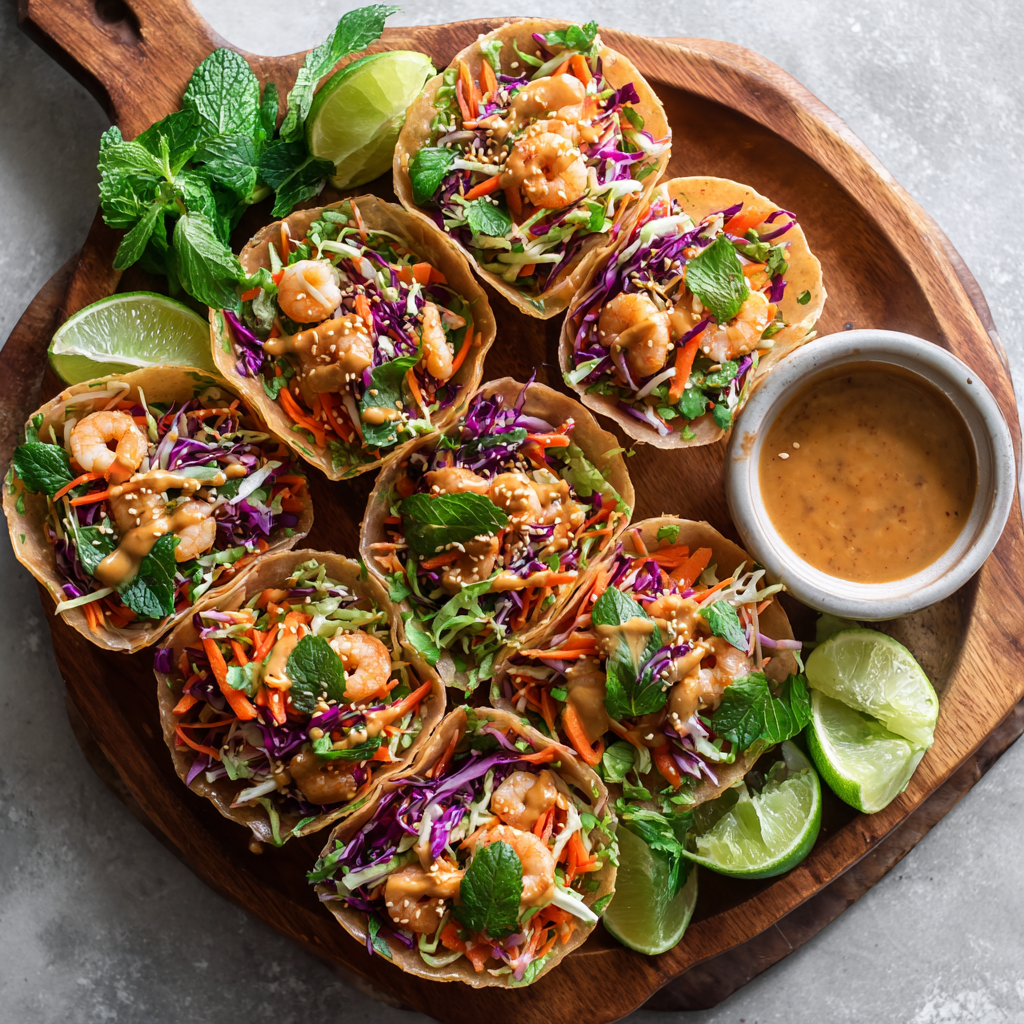 Spring Roll–Inspired Rice Paper Tacos : Fresh, Crunchy, and Full of ...