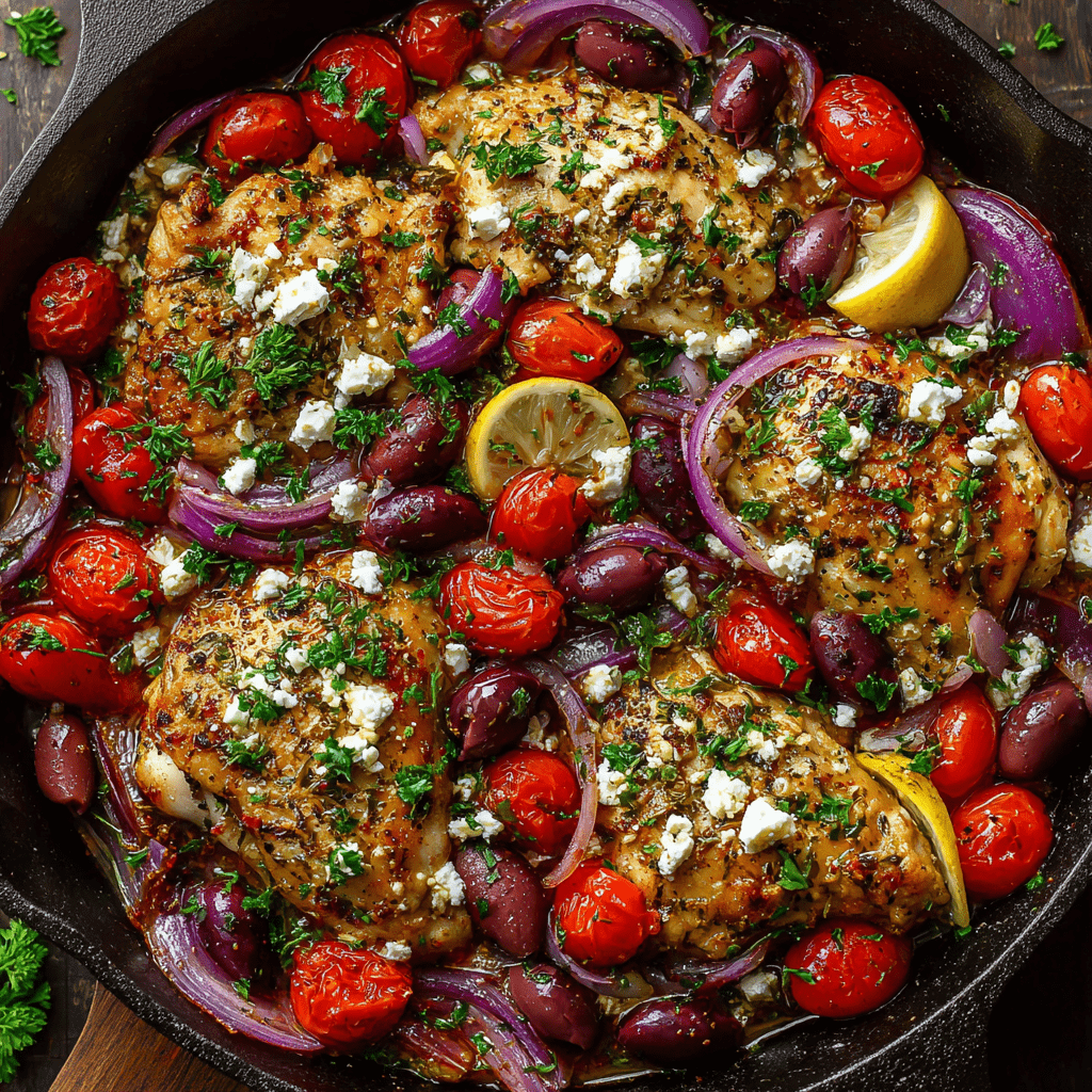 Greek Chicken with Feta & Olives (One-Pan, Bold & Easy) - The recipe mingle
