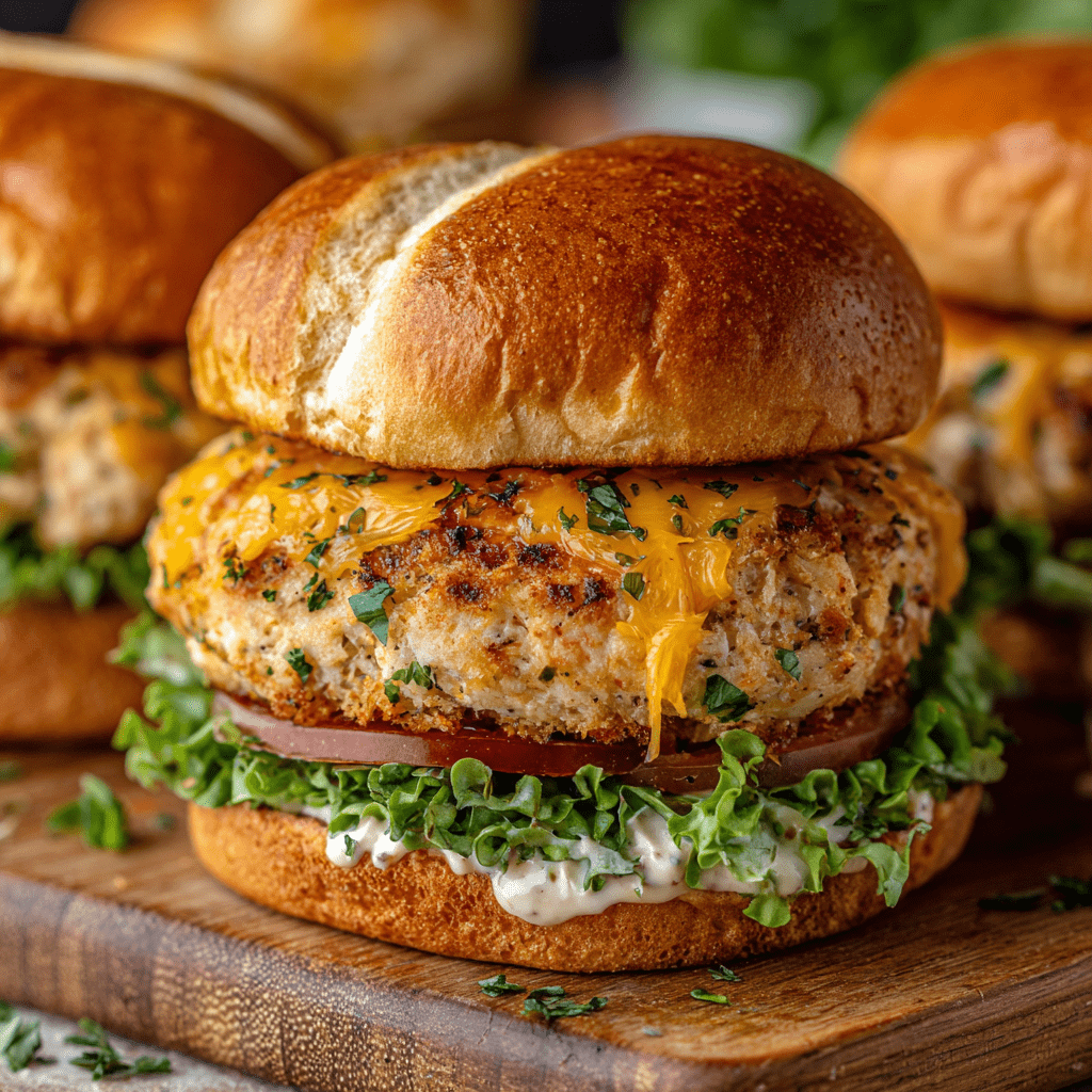Cheddar Ranch Chicken Burgers : Juicy, Flavor-Packed & Family-Friendly ...