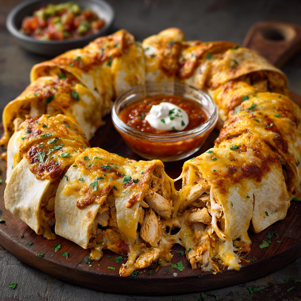 Chicken Quesadilla Ring : Cheesy, Pull-Apart & Made for Dipping - The ...