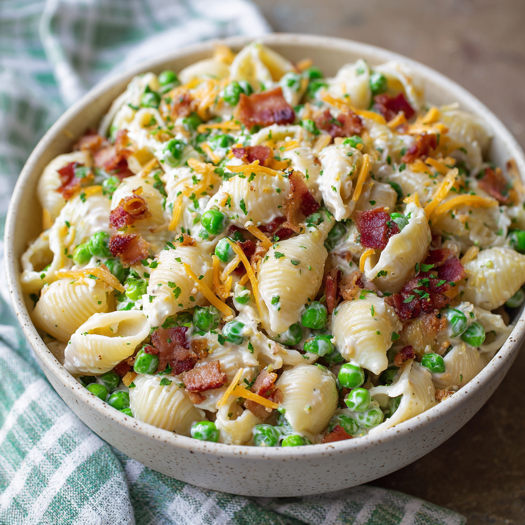 Creamy Bacon Pea Pasta Salad : The Recipe Everyone Asks For - The ...