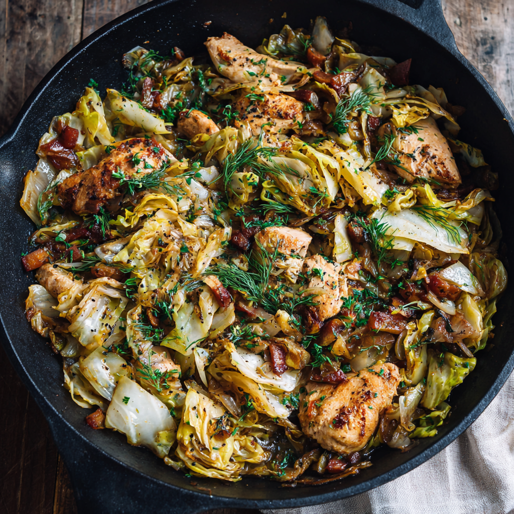 Chicken & Caramelized Cabbage Skillet: Deep Flavor, Gut-Healthy ...