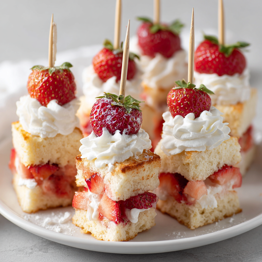 Strawberry Shortcake Scone Skewers : Snackable, Portable & Party ...